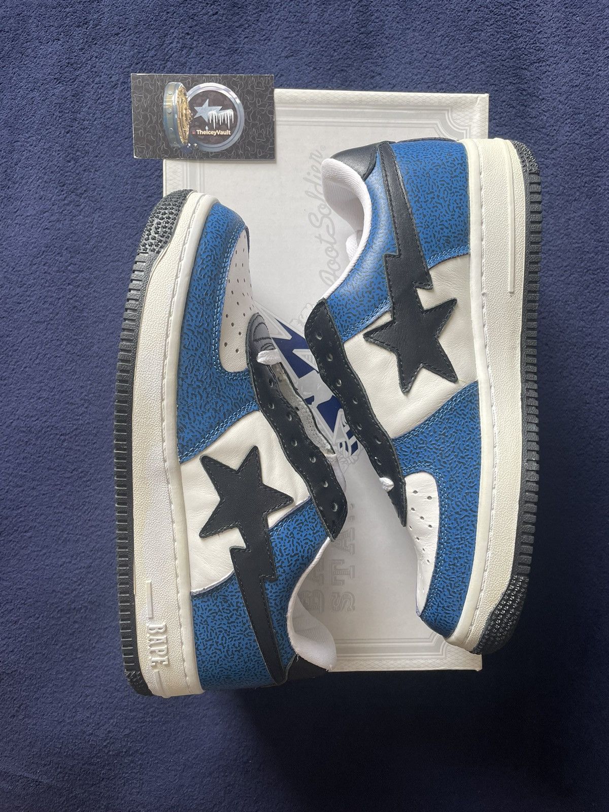 Bape OG Bape Blue/Black/White Bapestas | Grailed
