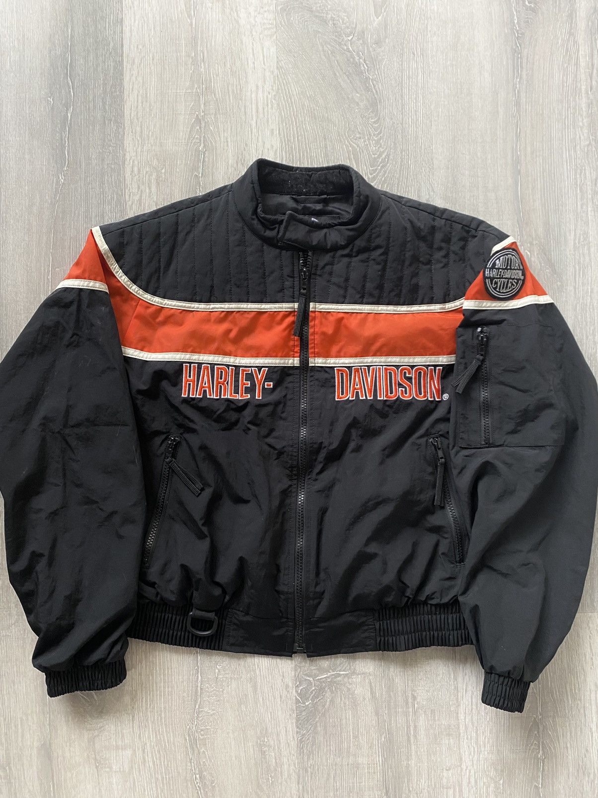Harley Davidson × Racing × Vintage Harley Davidson vintage black Orange ...