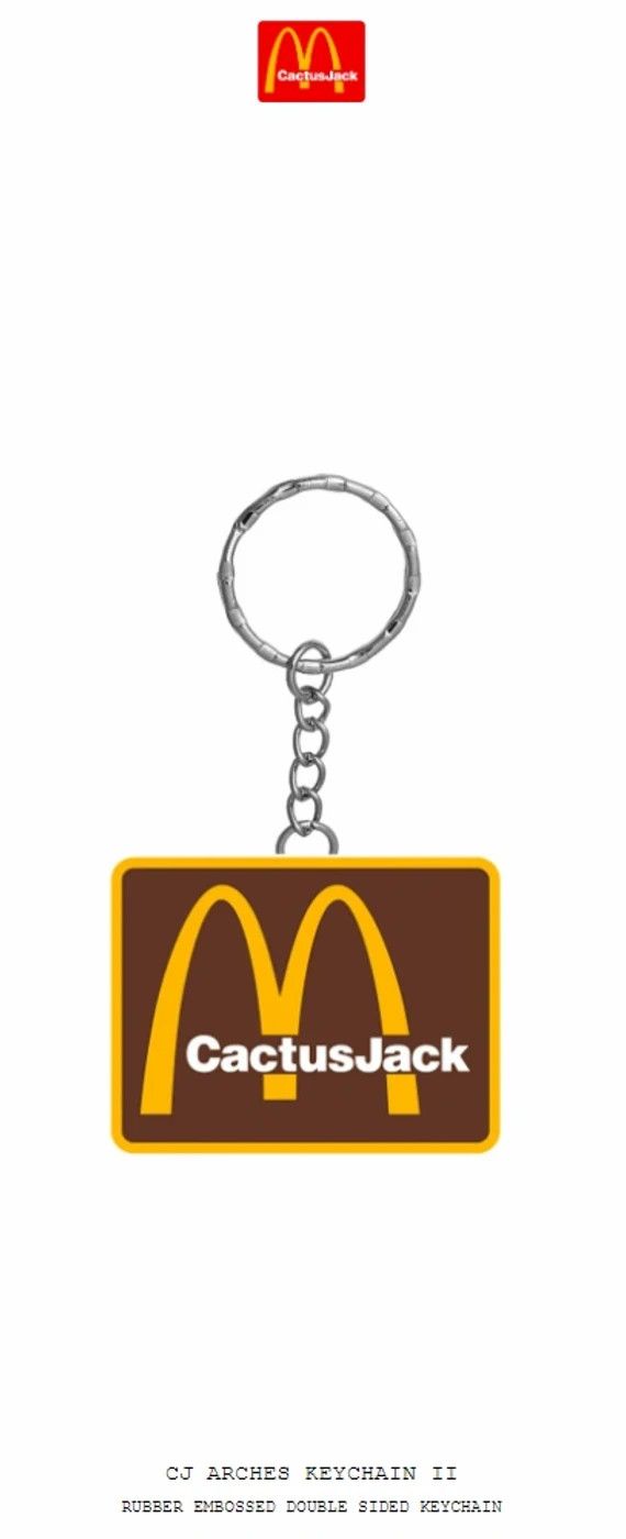 Travis Scott Travis Scott McDonalds CJ Arches Key Chain Hat Red Tee ...