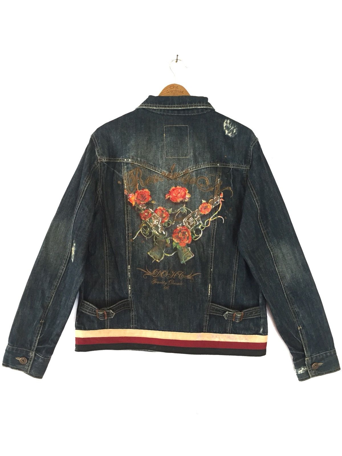 Japanese Brand Japan Denim Jacket DOHC Gun n Roses Design | Grailed