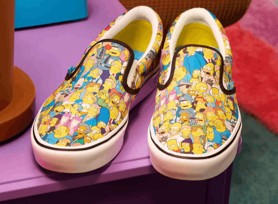 The Simpsons × Vans Size US 9.5 Vans Slip Ons The Simpsons Collage ...