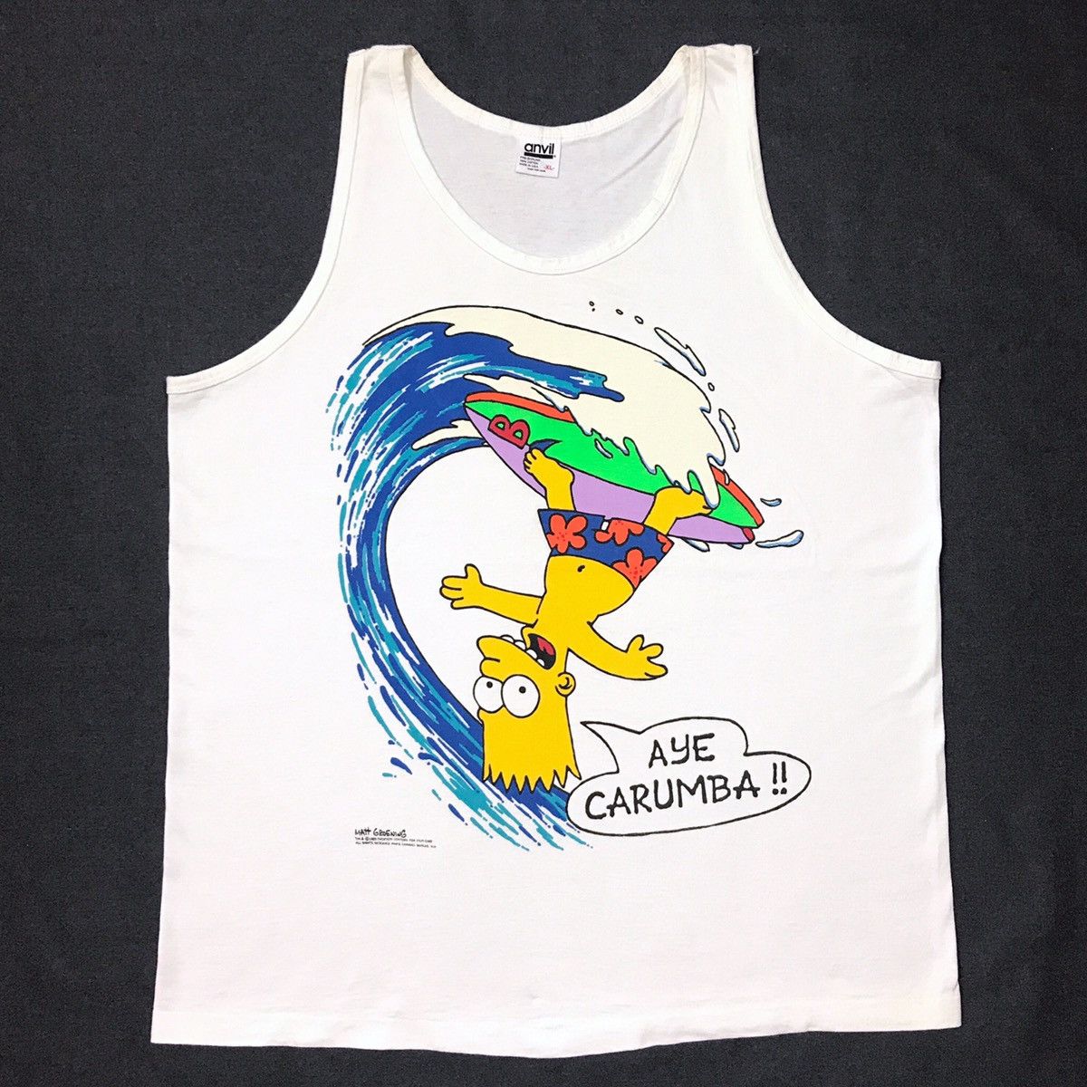 Movie × The Simpsons × Vintage Vintage 1989 Bart simpson Surfing Aye ...