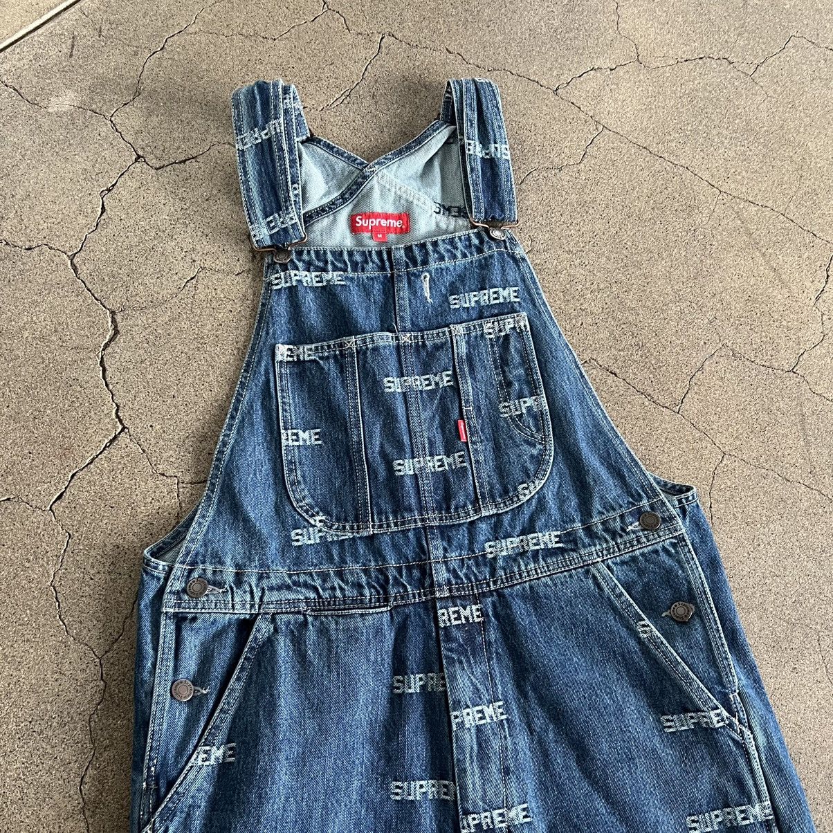 Supreme SS19 Supreme logo all over print double knee overalls | Grailed