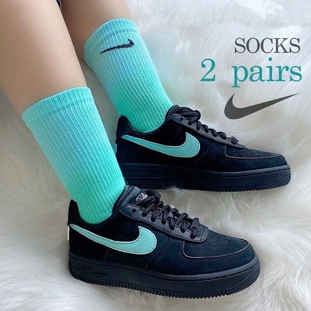 Nike Nike Cushioned Crew Tiffany Blue Socks (2 Pairs) | Grailed