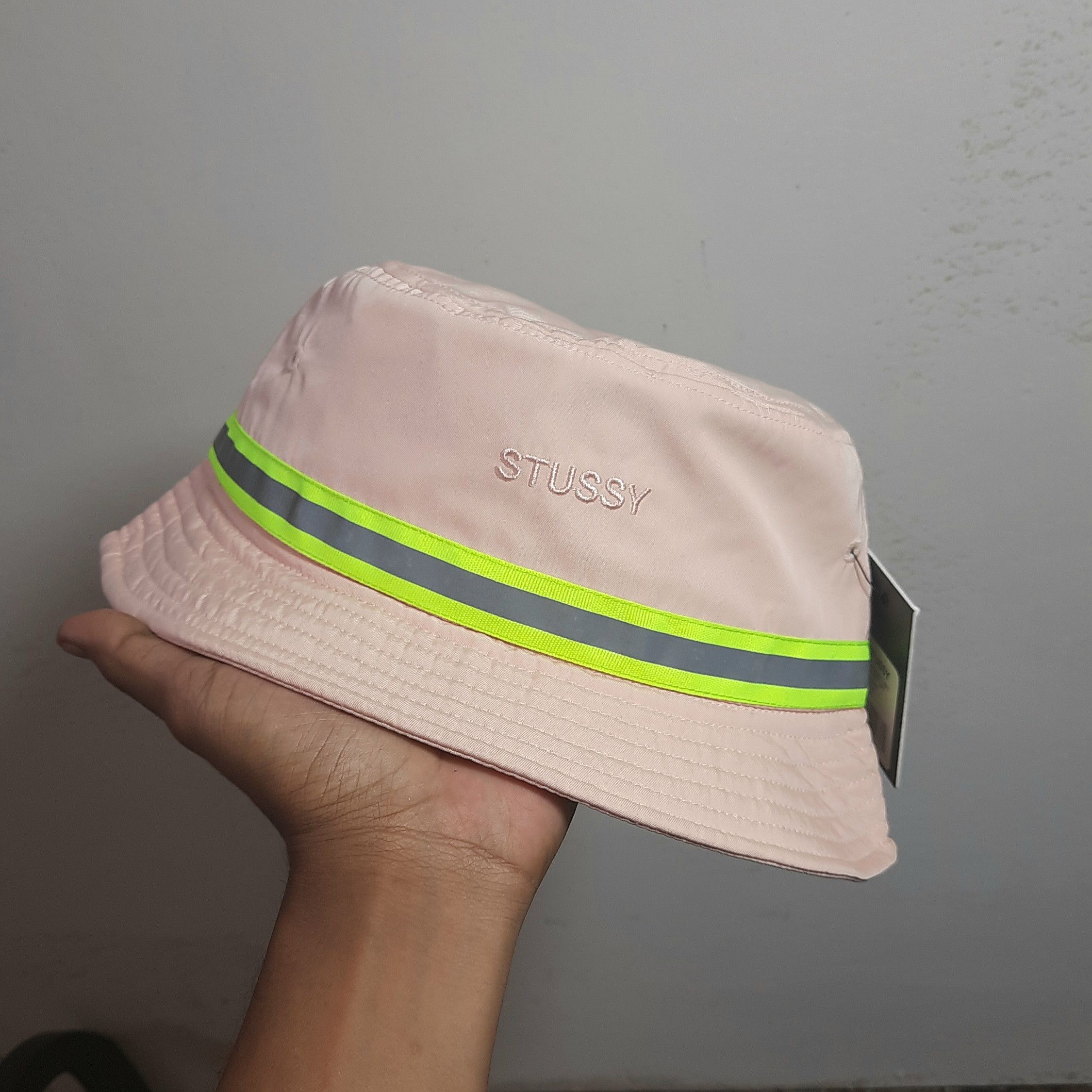 Vintage Stussy Reflective Tape Bucket Hat | Grailed