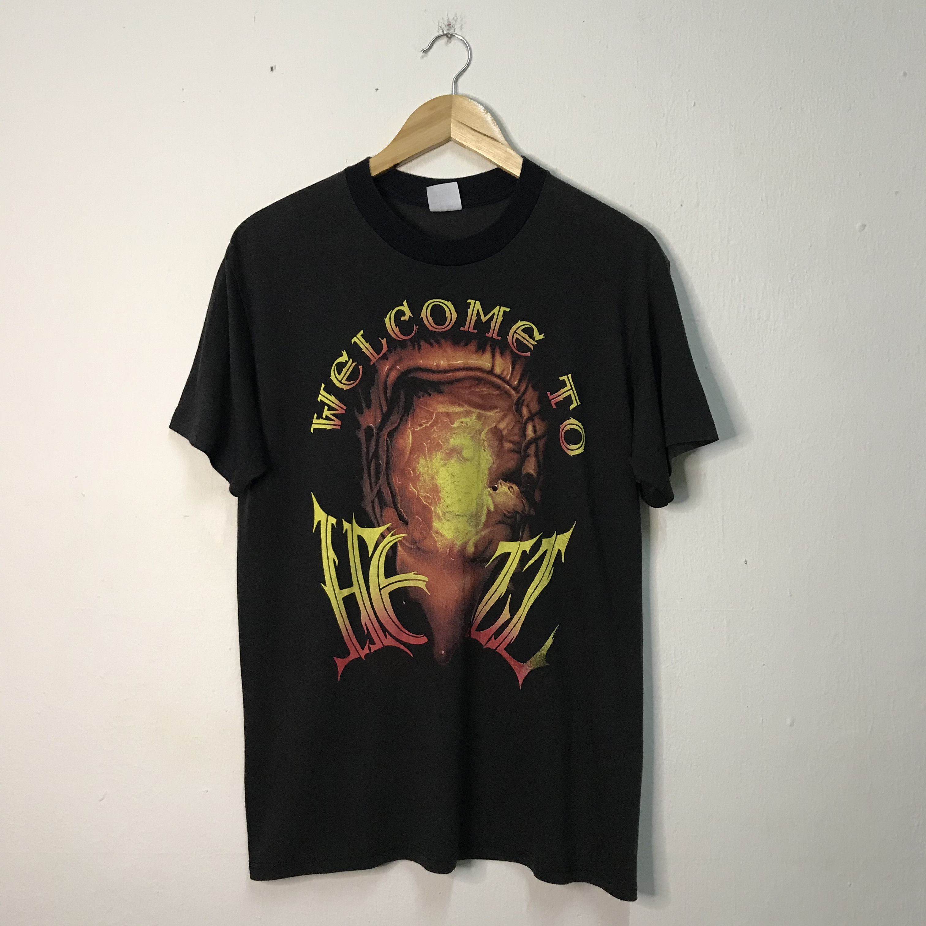 Vintage Vintage 80's Artwork By Ed Repka Welcome To Hell T Shirt. | Grailed