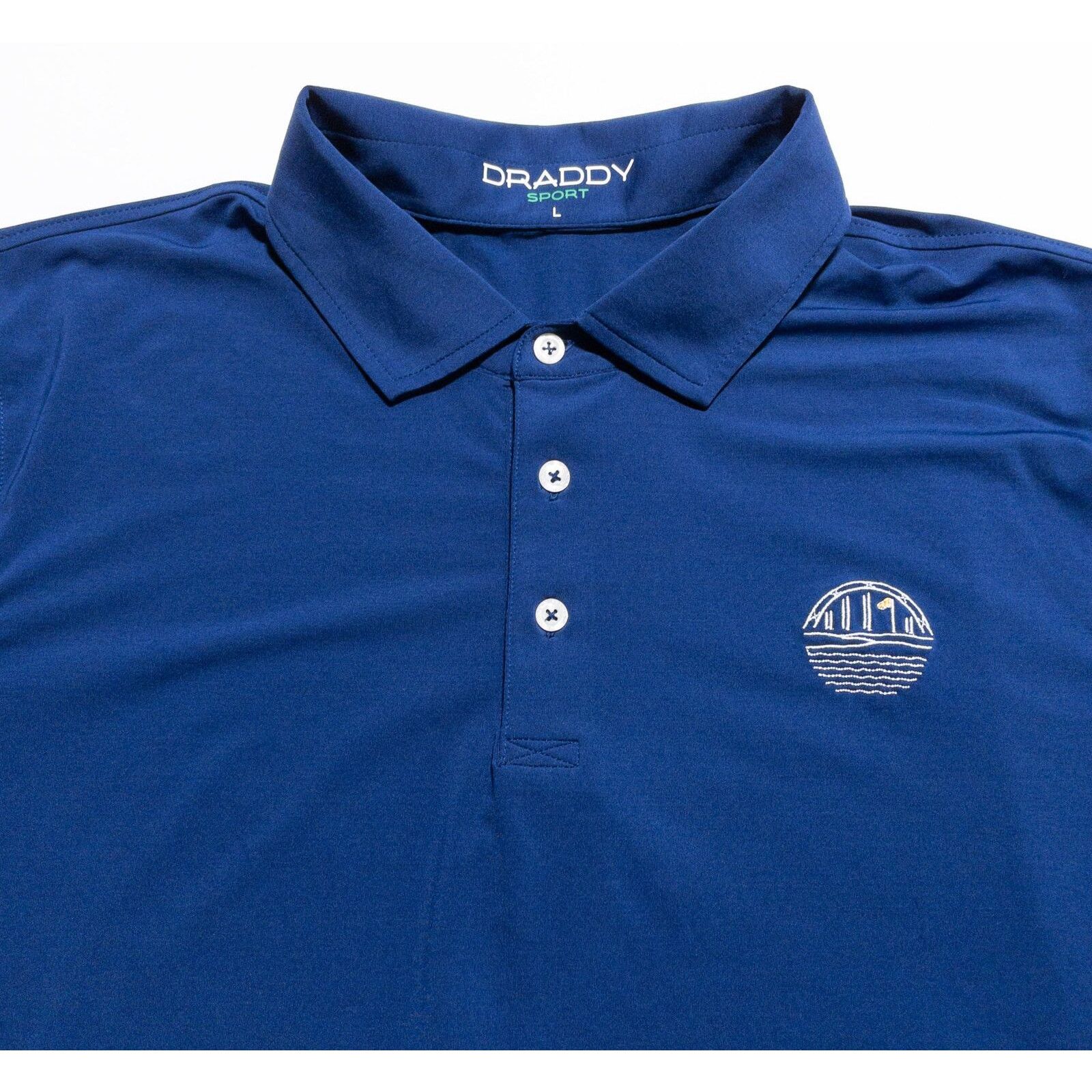 Vintage B. Draddy Sport Polo Shirt Men's Large Golf Wicking Stretch ...