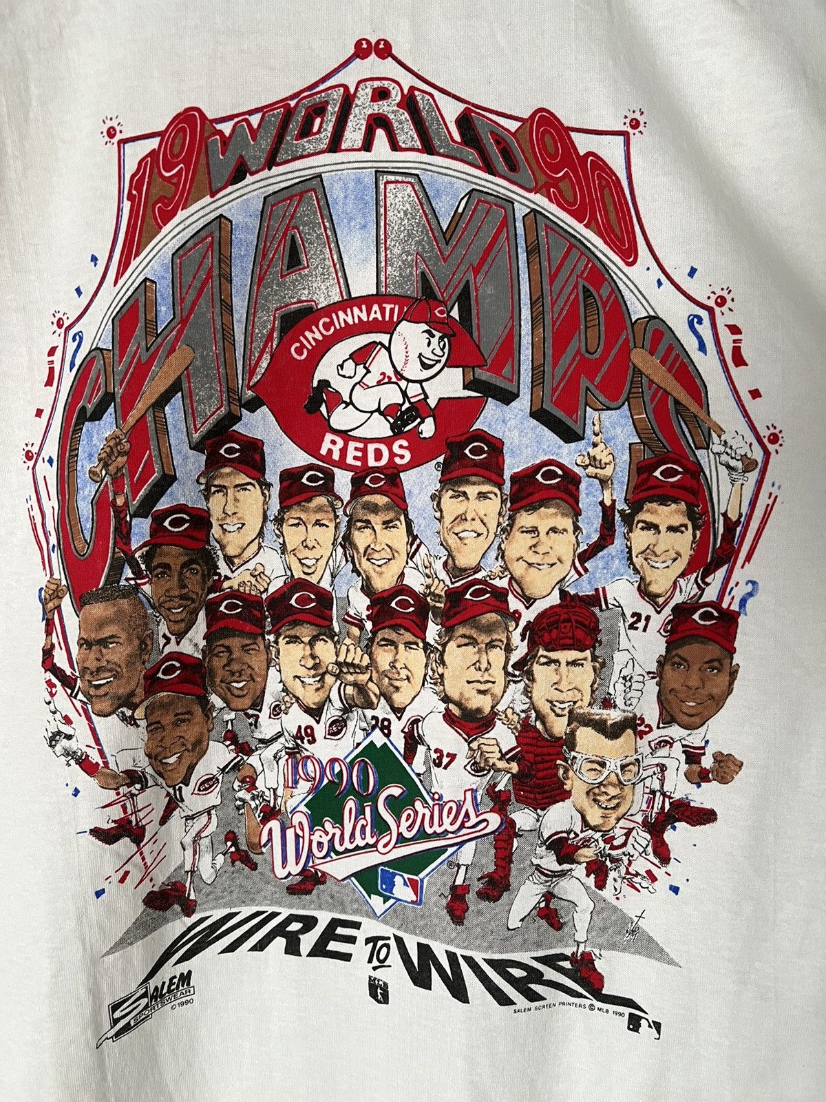 Vintage NWT 1990 Cincinnati Reds MLB World Series Champions T-shirt ...