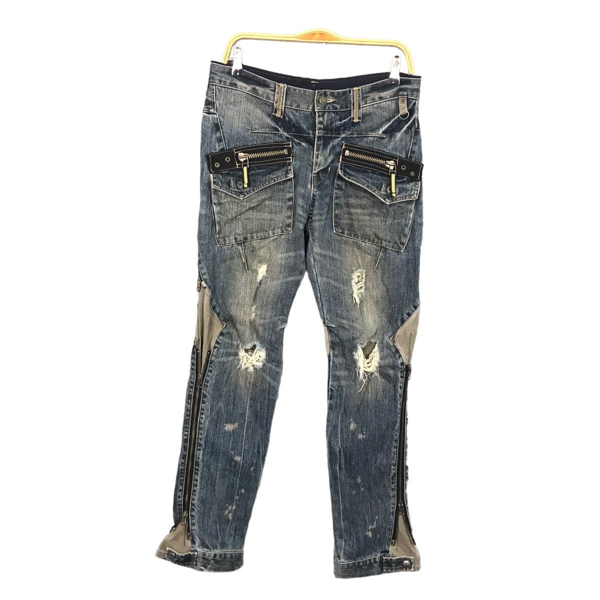 Hysteric Glamour 🔥PPFM DISTRESSED ZIPPIER DENIM PANTS | Grailed