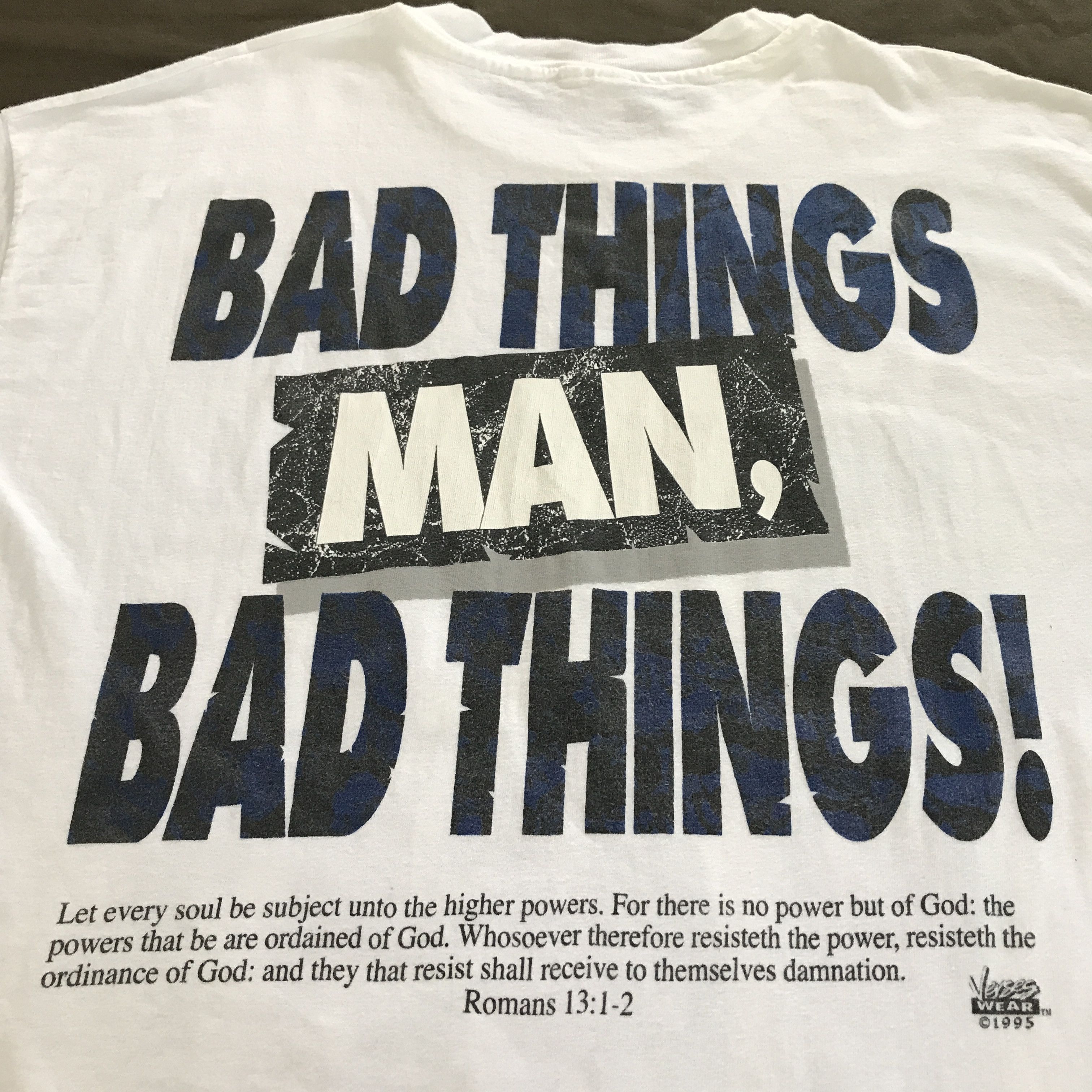 Religion × Streetwear × Vintage Vintage 90s God Jesus bad things man ...