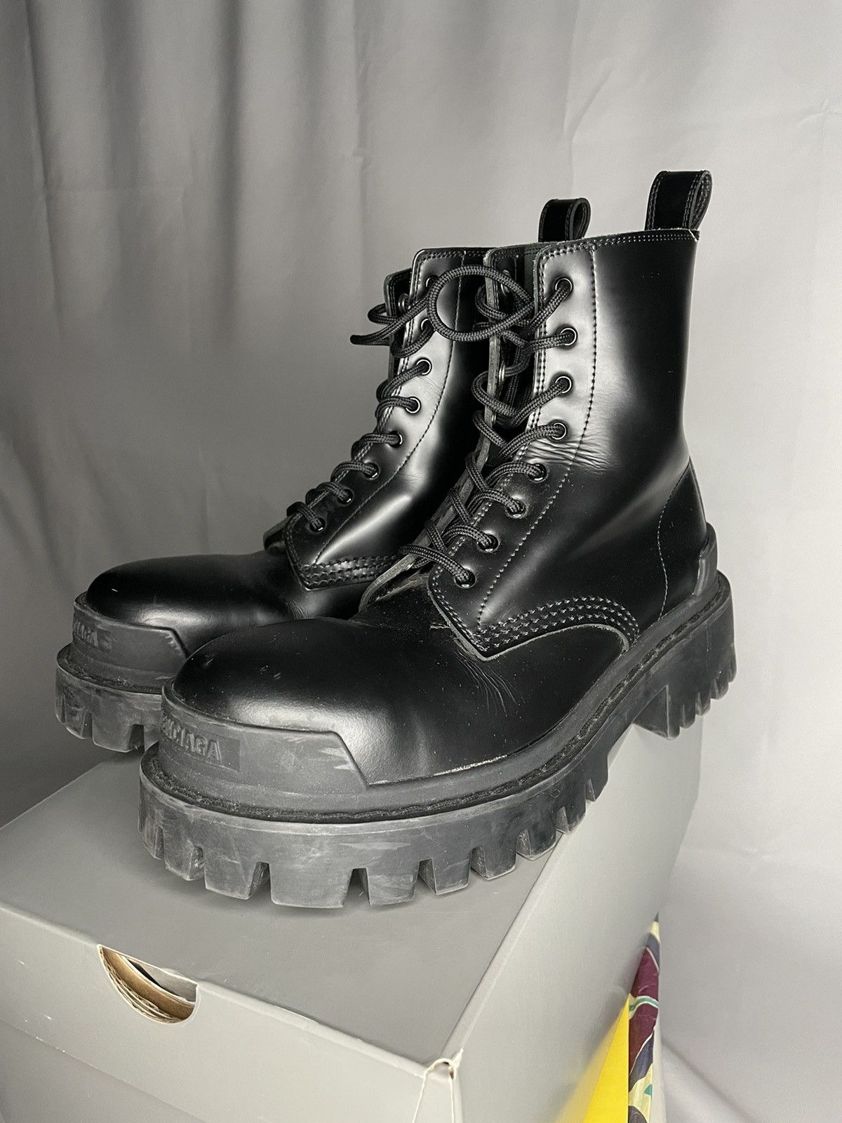 Balenciaga Balenciaga Strike Leather Boots | Grailed