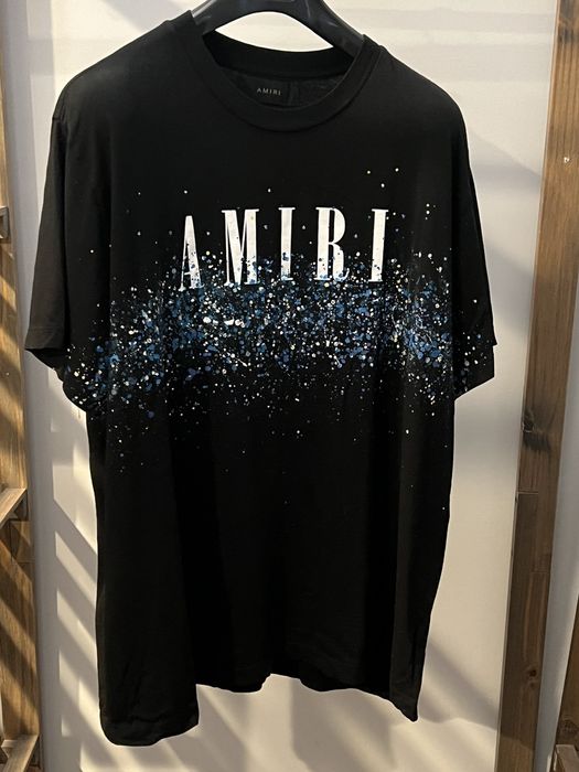 Amiri AMIRI Black 'Crystal Painter' Logo T-Shirt | Grailed