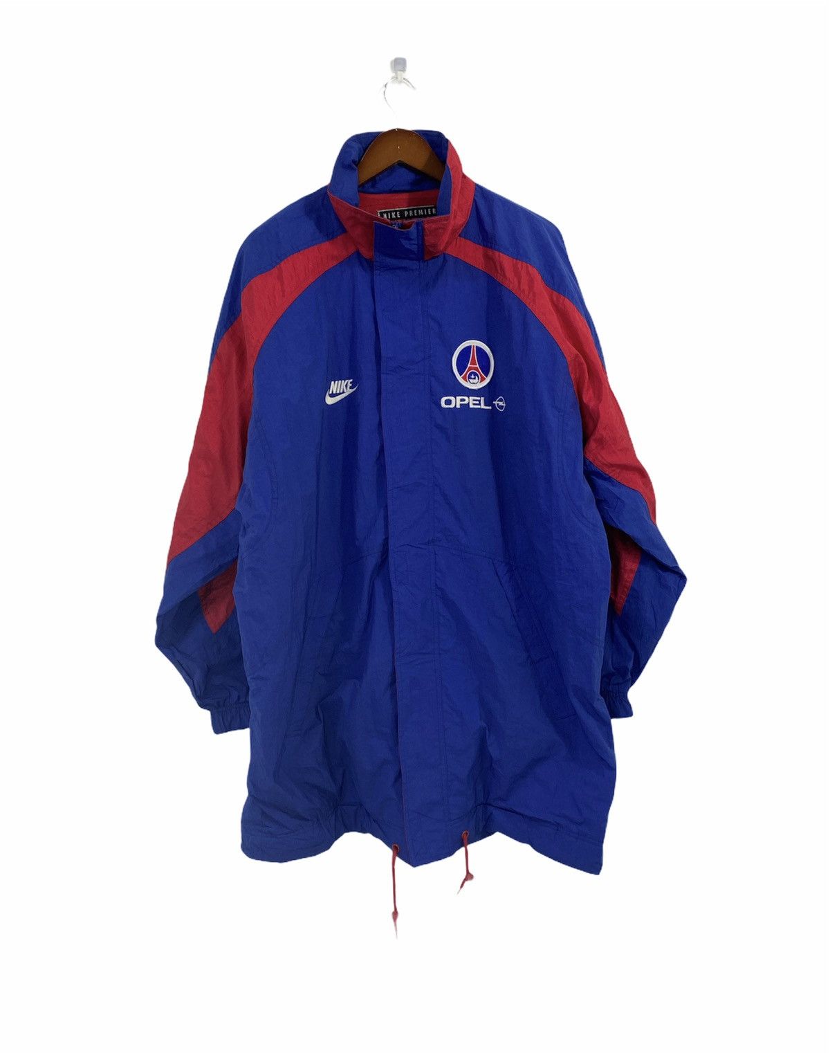 Nike × Vintage Vintage 90’s Nike PSG Opel Long Jacket Big Logo ...