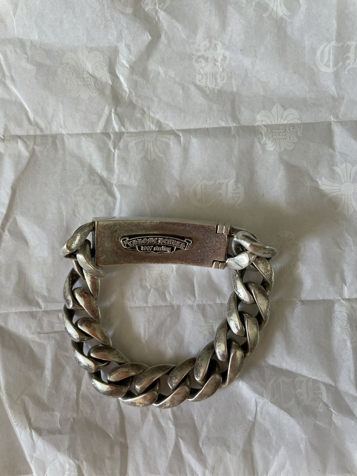 Chrome Hearts Large Gourmette Cuban Link Bracelet | Grailed