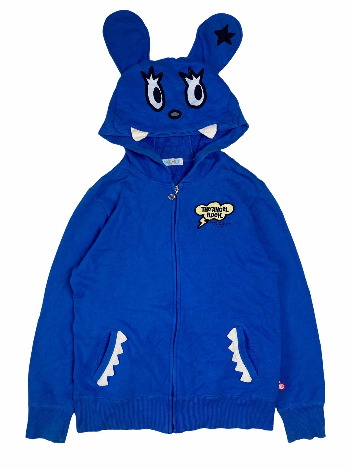 Angel Blue × Japanese Brand 1990s Angel Blue 3D Rabbit Ear Zip Hoodie ...