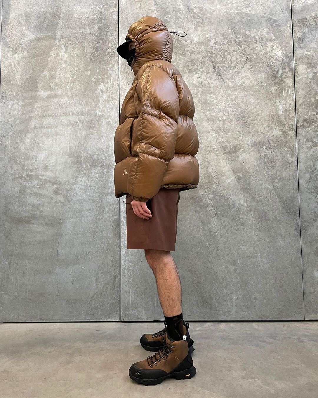 ROA Shiny Brown Puffer Down Jacket | Grailed