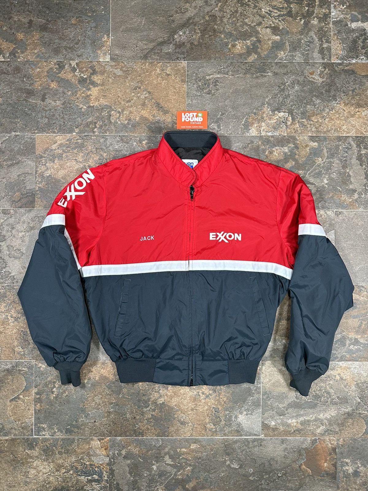 Vintage ‘80s Vintage Exxon International Gas Lightweight Zip Jacket ...