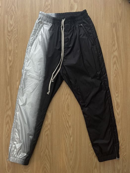 Rick Owens Rick Owens FW19 Larry Black/Silver Track Zipped Runway Pants ...