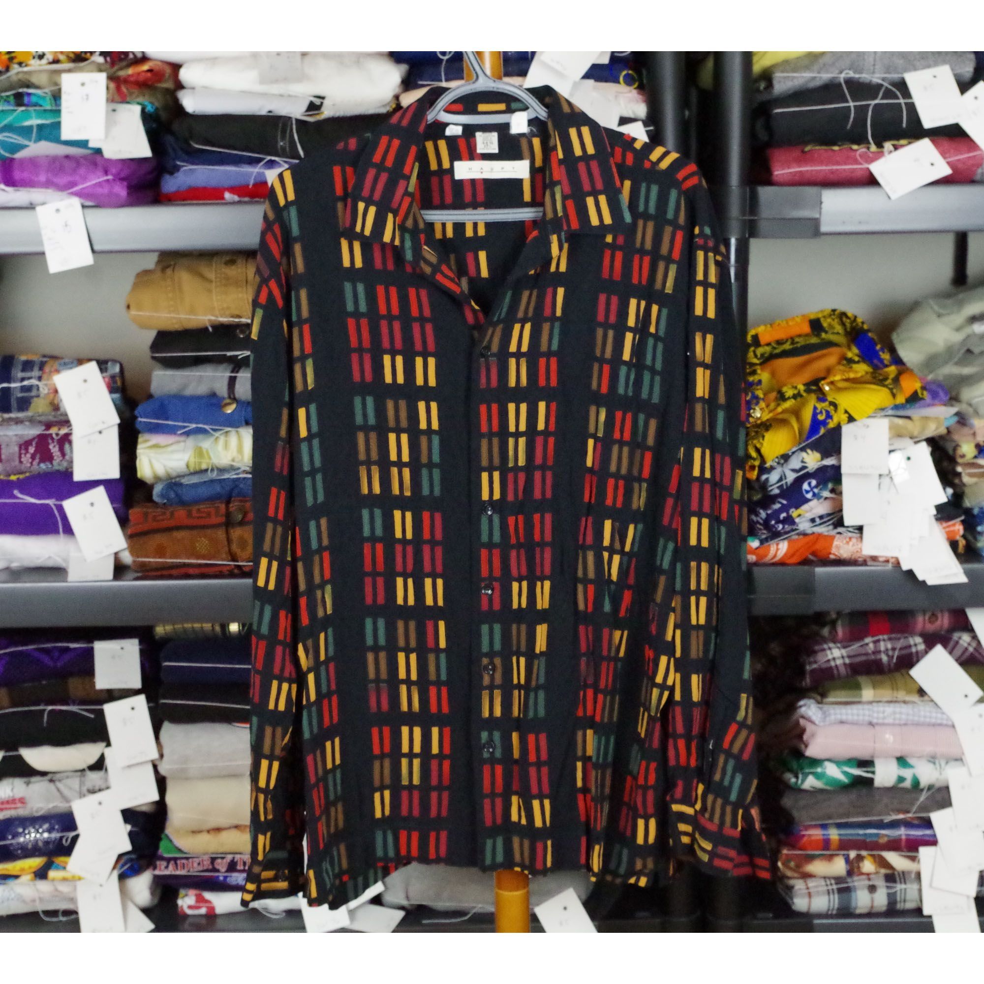 Streetwear × Vintage 90s Haupt Men's XL Black Art Colorblock Modal ...