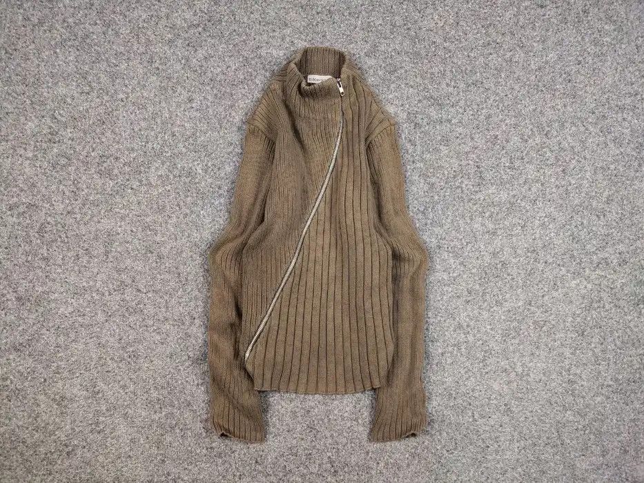 Vintage Vintage 90's Japanese Style Full Zip Ribbed Sweater Y2K | Grailed