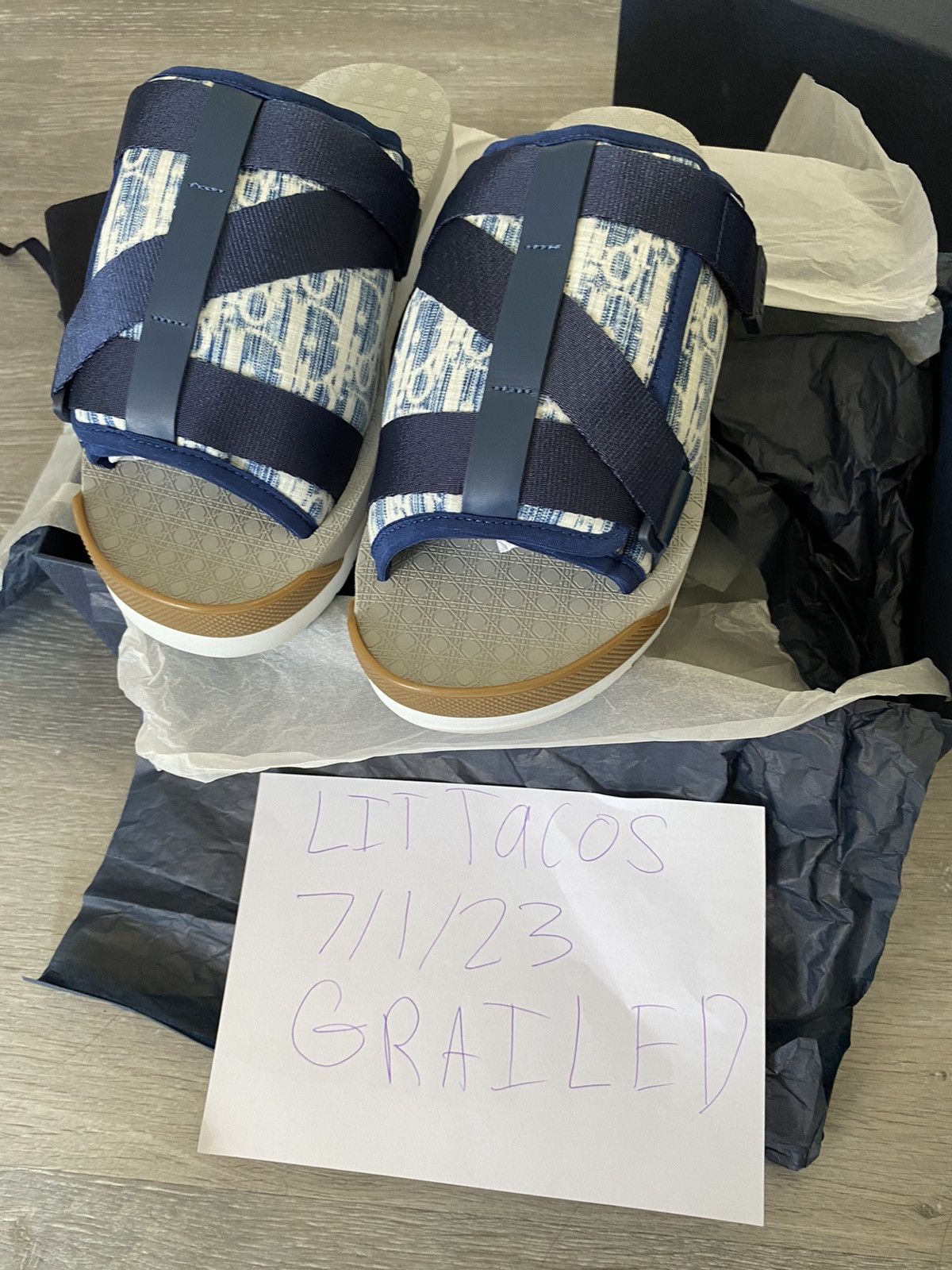 Dior Dior Alpha Slide blue | Grailed