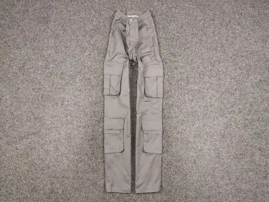 Vintage Vintage 90's Japanese Bondage Zip Bootcut Gray Cargo Pants | Grailed