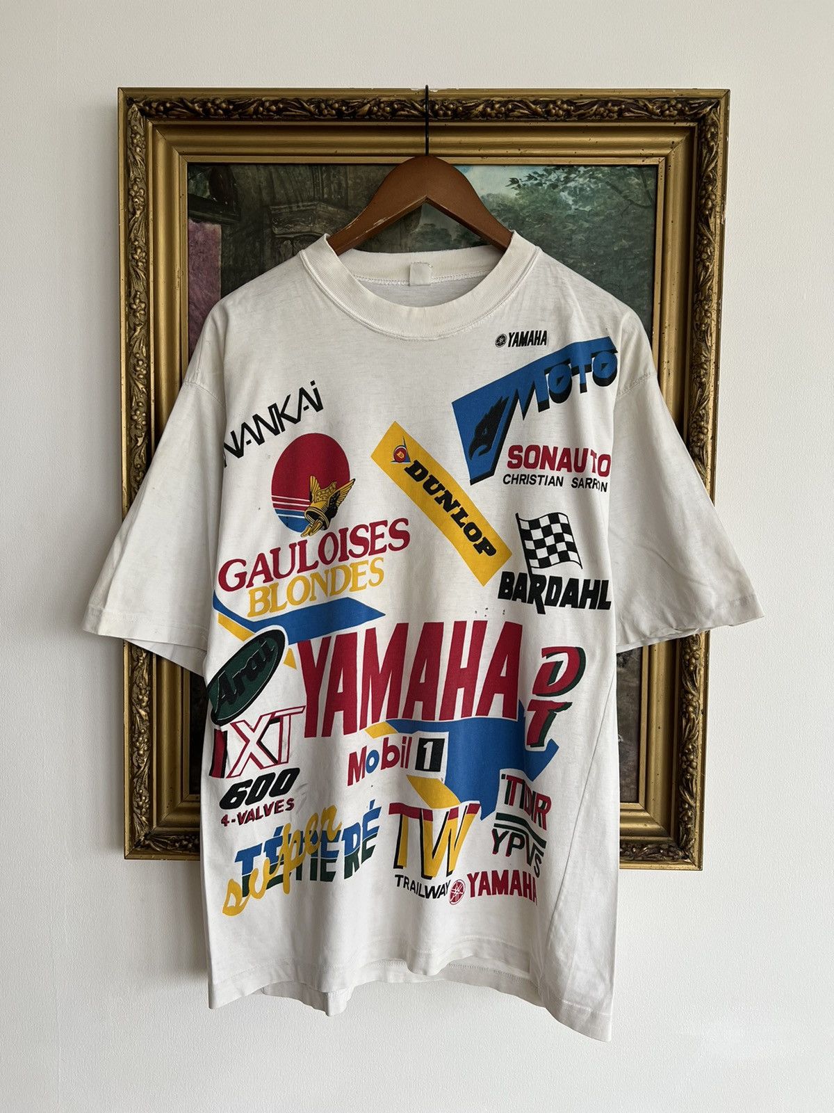 Vintage Vintage 90s Yamaha Moto Racing Promo White Tee | Grailed
