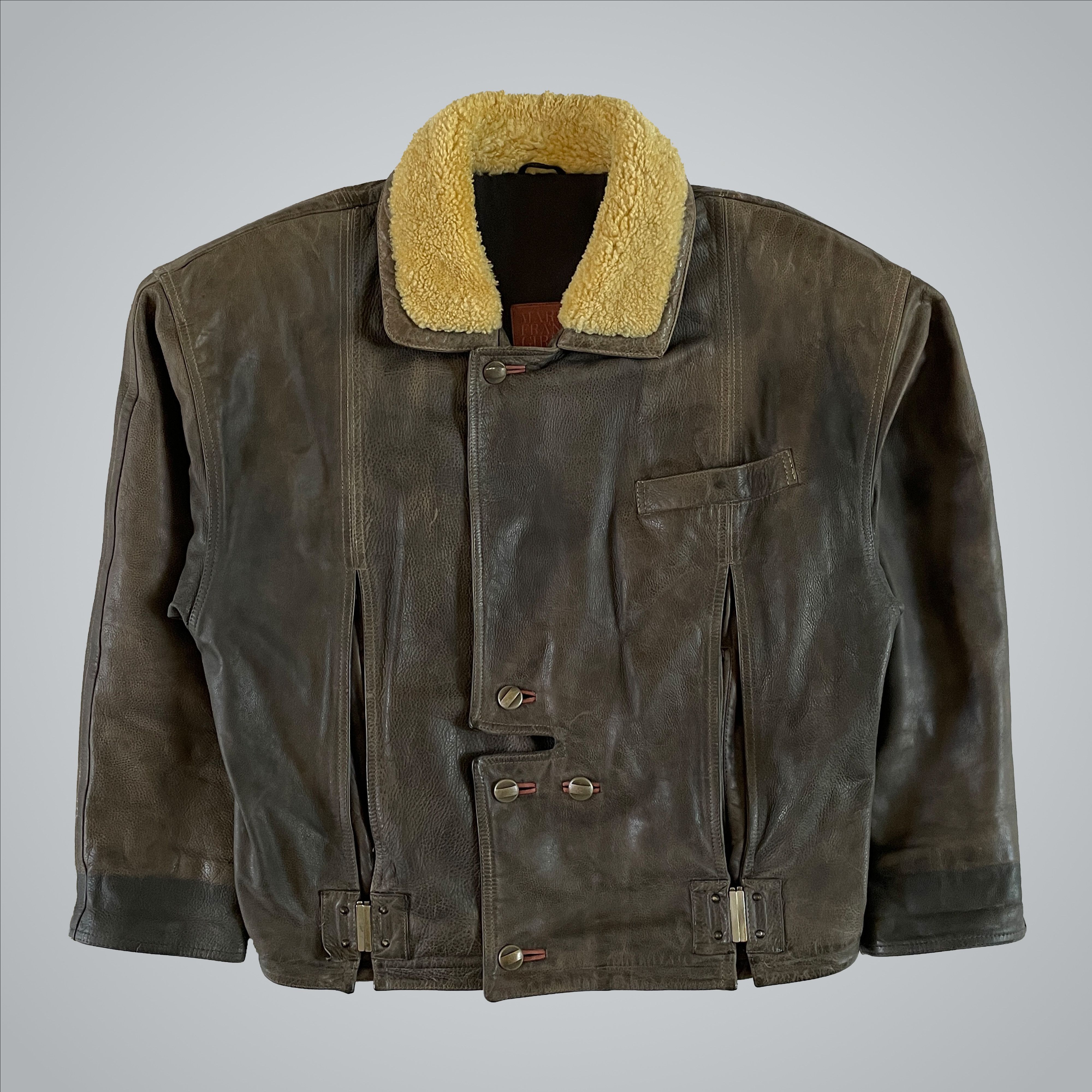 Marithe Francois Girbaud MFG Ruffo grain Leather jacket (80s - 90s ...