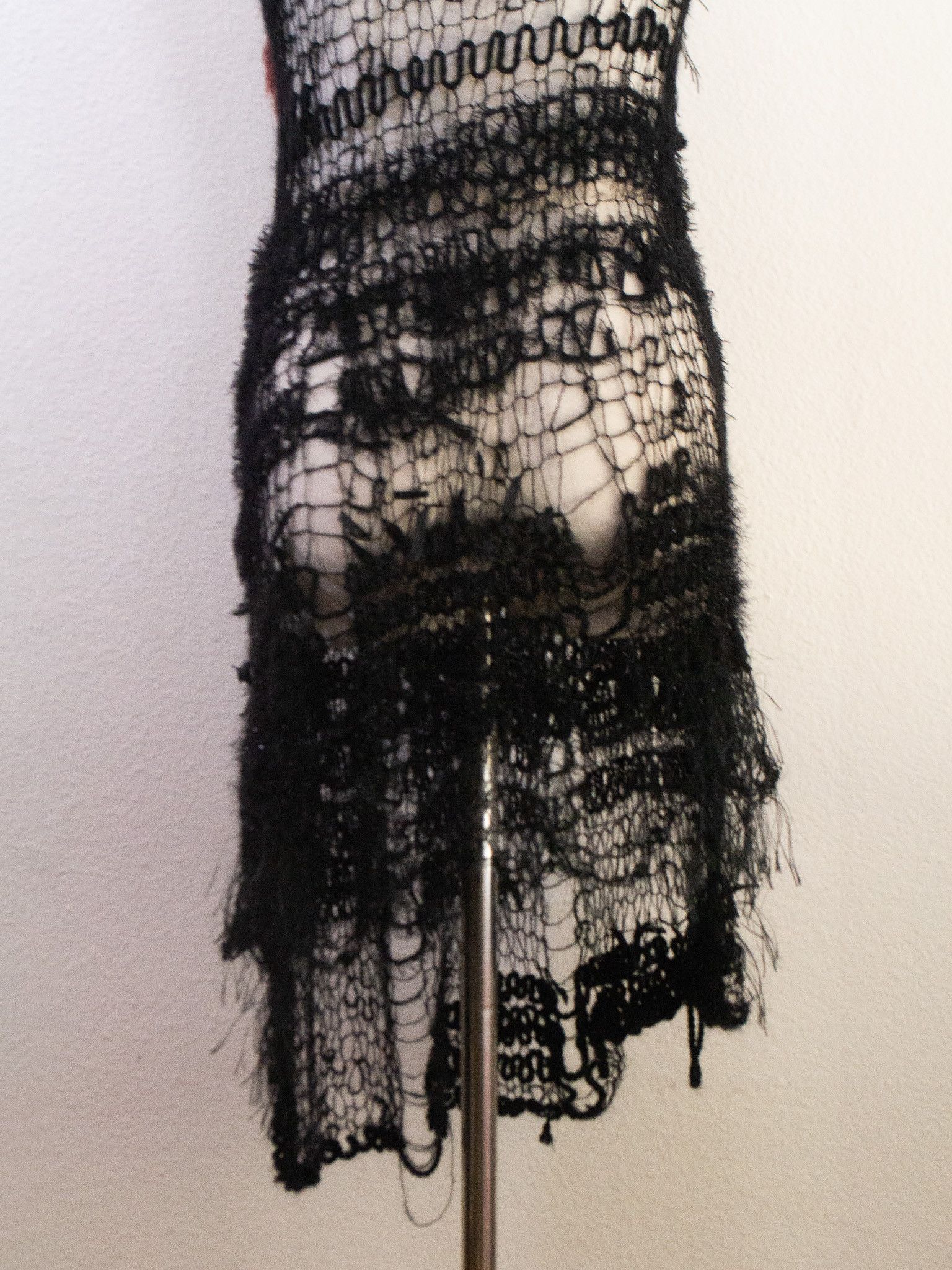 Rodarte Loose Hand Knit Dress with Crochet Flowers | Grailed