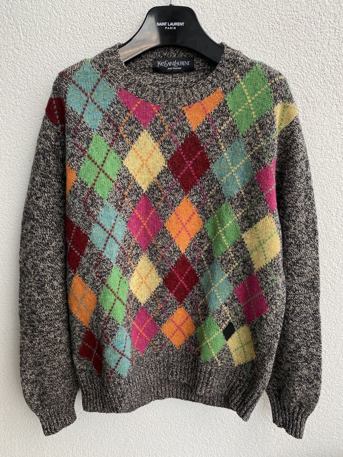 Vintage × Yves Saint Laurent Italy 90’s Wool YSL Sweater Soft Knit ...