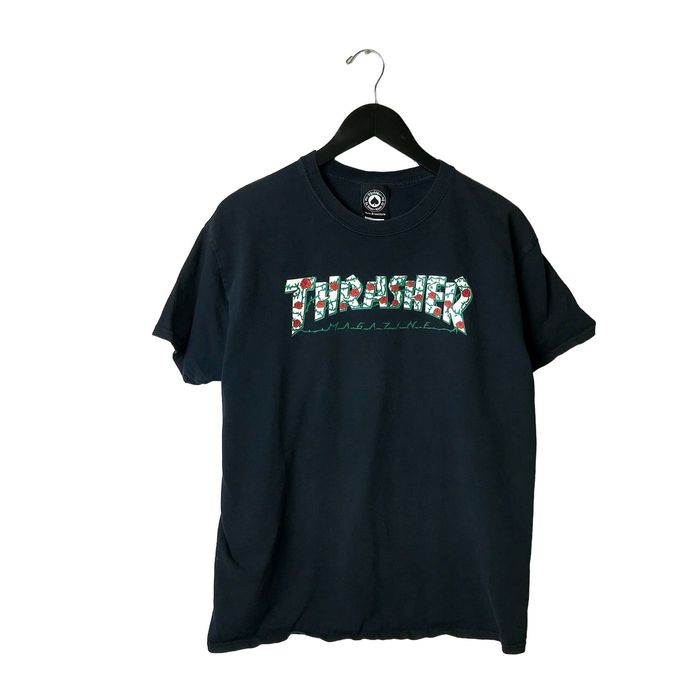 Thrasher Thrasher Magazine T Shirt Skateboard Thorns Roses Large L ...