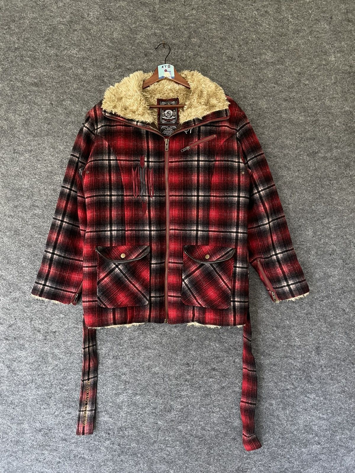 Japanese Brand GERONIMO RED INDIAN TRIBE CHORE SHEARLING JACKET | Grailed