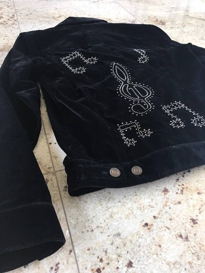 Saint Laurent Paris Velvet Musical Notes Jacket | Grailed