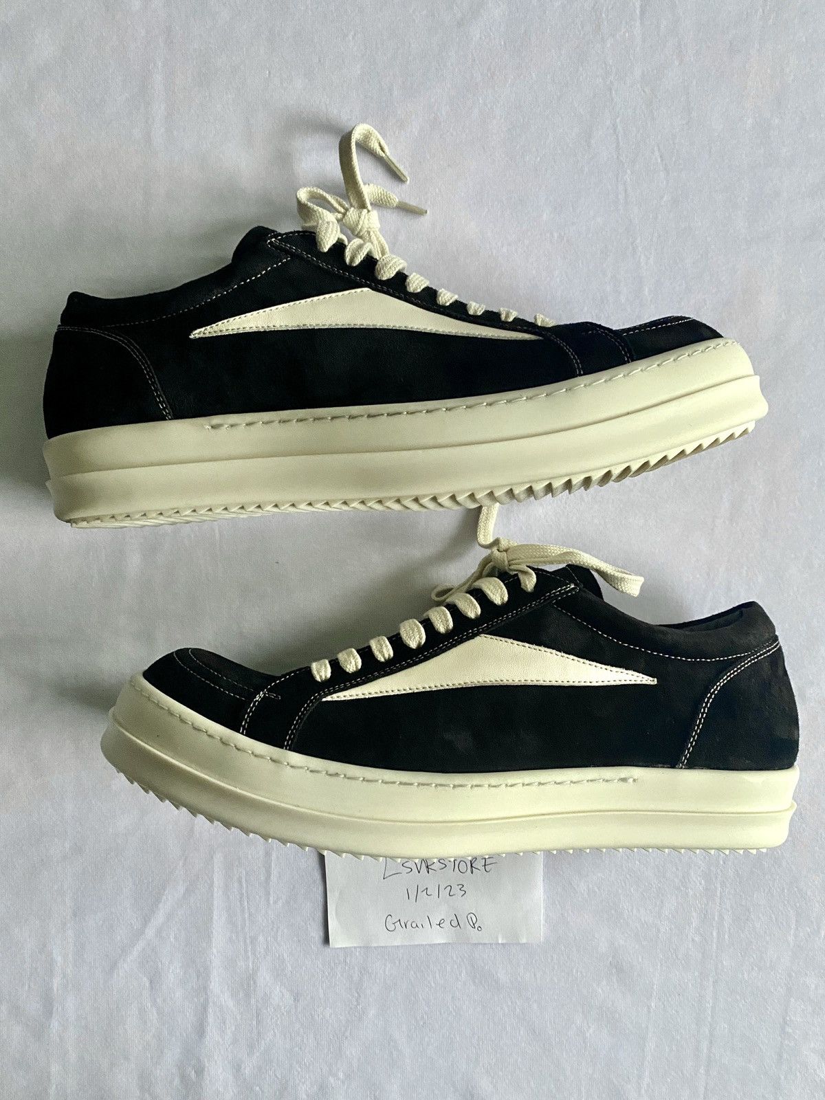 Rick Owens Rick Owens Strobe Vintage Sneaks AKA " Vans " Black Suede 43 ...
