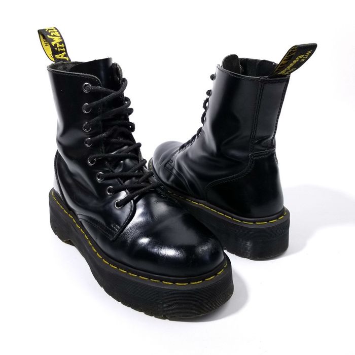 Dr. Martens Dr. Martens Jadon Black Patent Leather Platform Boots | Grailed