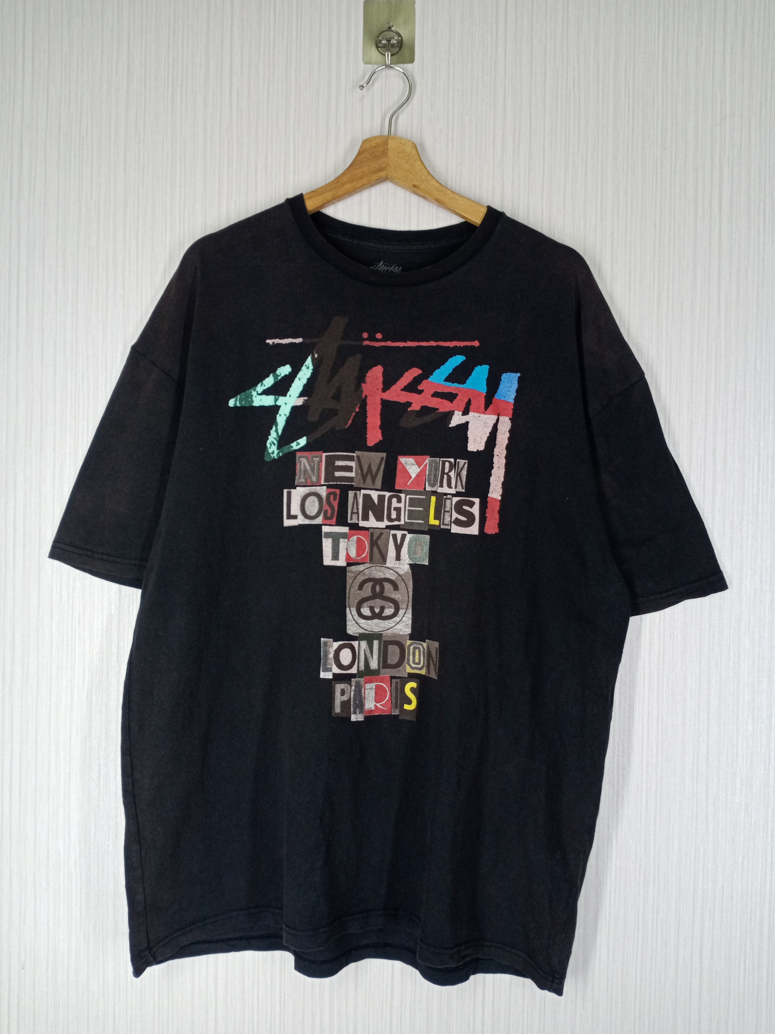 Rare × Streetwear × Stussy Stussy International Nice Design Big Logo ...