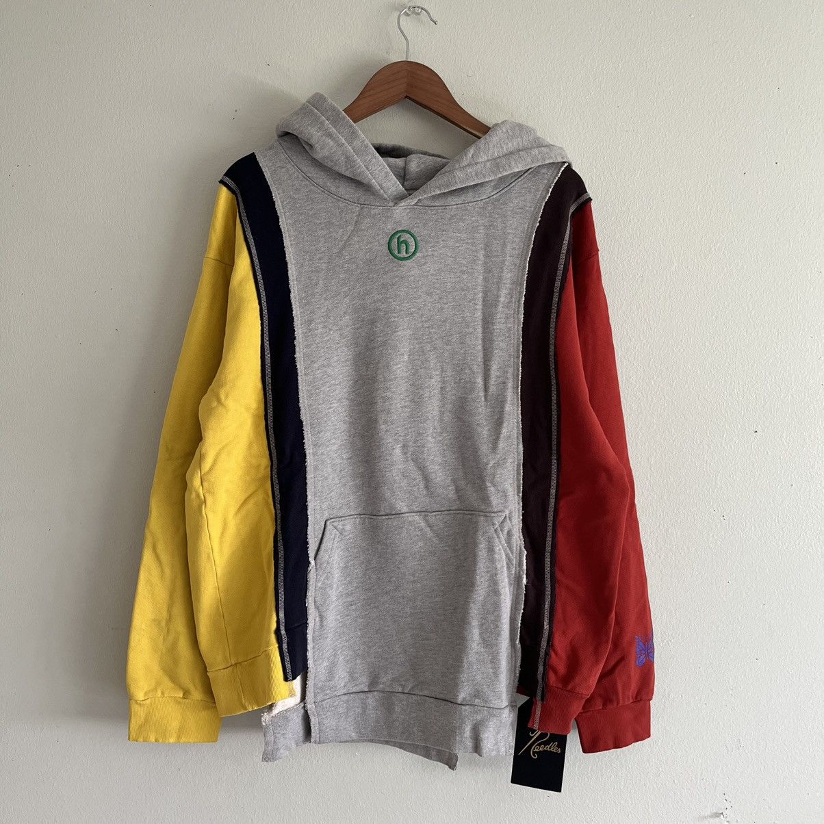 Needles Hidden NY x Needles Split Hoodie Embroidered Logo | Grailed