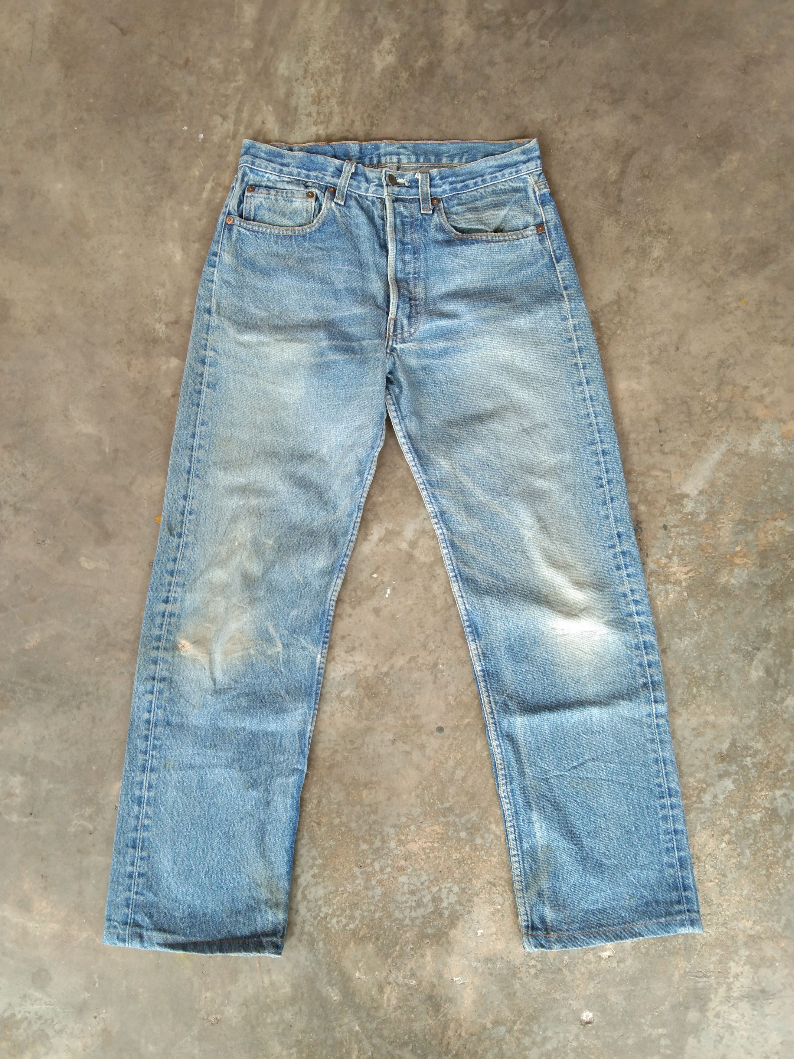 Levi's × Streetwear × Vintage 80s Vintage Levi's 501 Made In USA Distressed Jeans 30x28 | Grailed