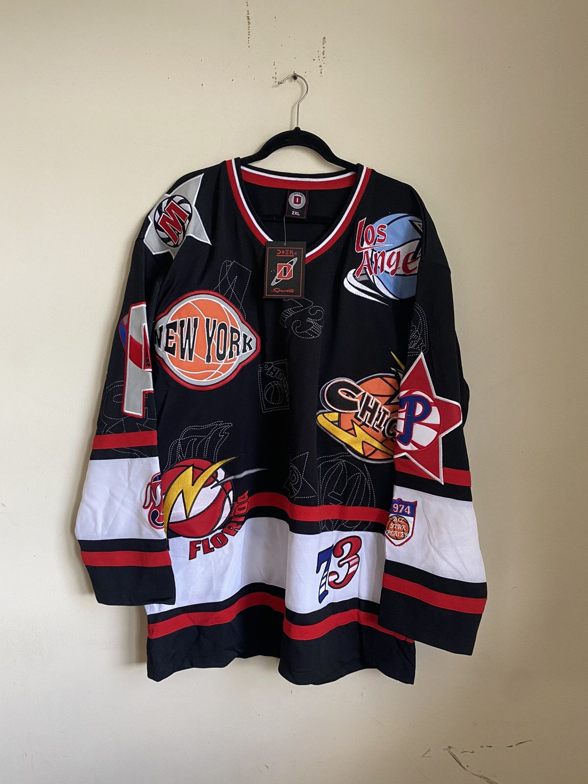 NBA × Vintage Vintage Dtek classic NBA All star all over stitch jersey | Grailed