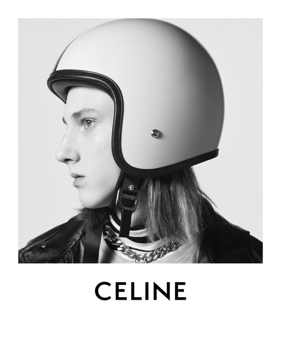 Celine Celine SS21 Dancing Kid Motorcycle Helmet Veldt Disco Silver ...