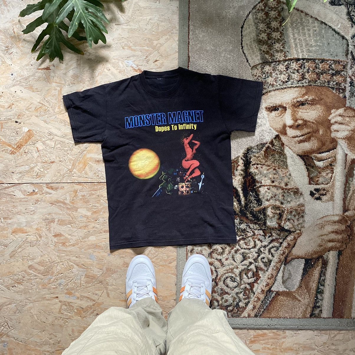 Vintage VINTAGE 90S DOPES TO INFINITY MONSTER MAGNET FADED TEE | Grailed