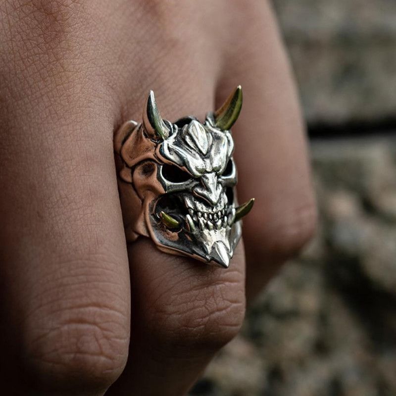 Custom × Skulls × Streetwear Demon Anger Skull Ring | Grailed