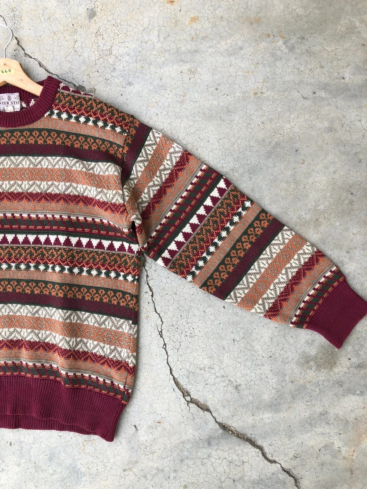 Coloured Cable Knit Sweater × Japanese Brand × Very Rare 💥Vintage ...