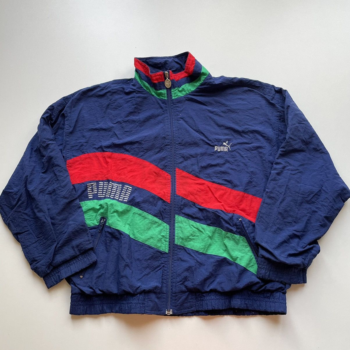 Puma × Vintage Vintage 90s Puma embroidered Windbreaker jacket Y2K rare | Grailed