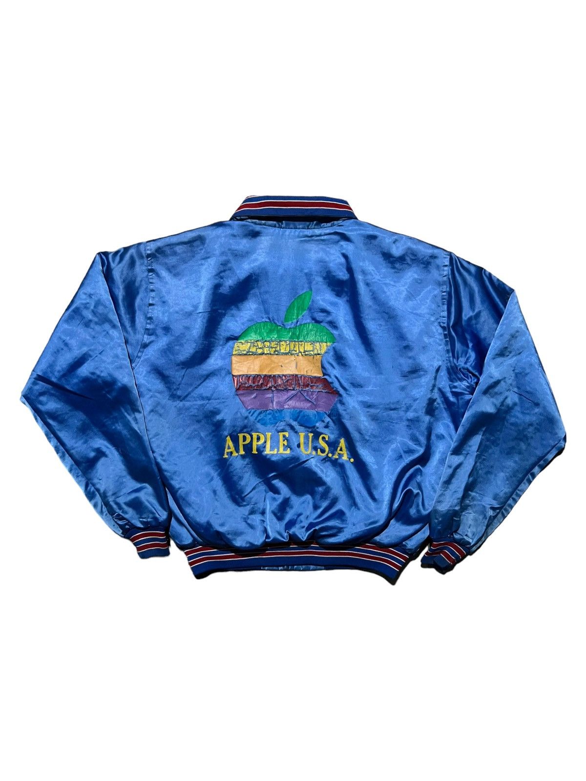 Vintage VERY RARE VINTAGE JACKET VARSITY APPLE BIG LOGO STEVE JOBS ...