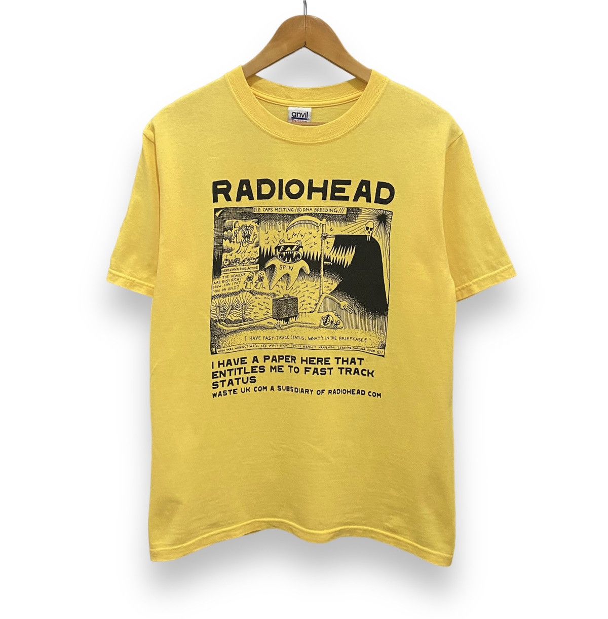 Band Tees × Vintage VINTAGE 00s RADIOHEAD BAND ICE CAPS MELTING DNA ...