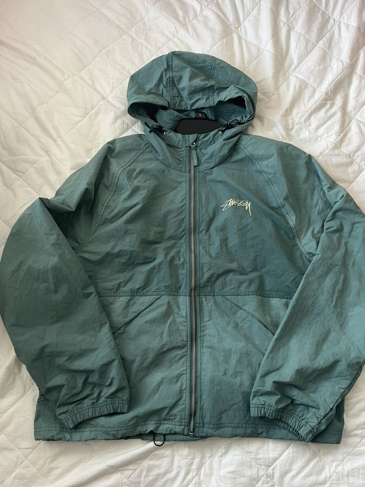 Stussy Stussy Wave Dye Beach Shell Jacket Atlantic - LARGE | Grailed