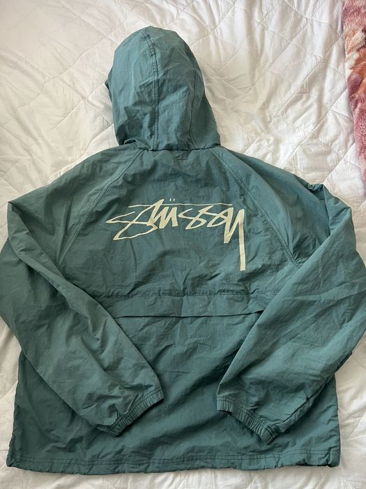 Stussy Stussy Wave Dye Beach Shell Jacket Atlantic - LARGE | Grailed