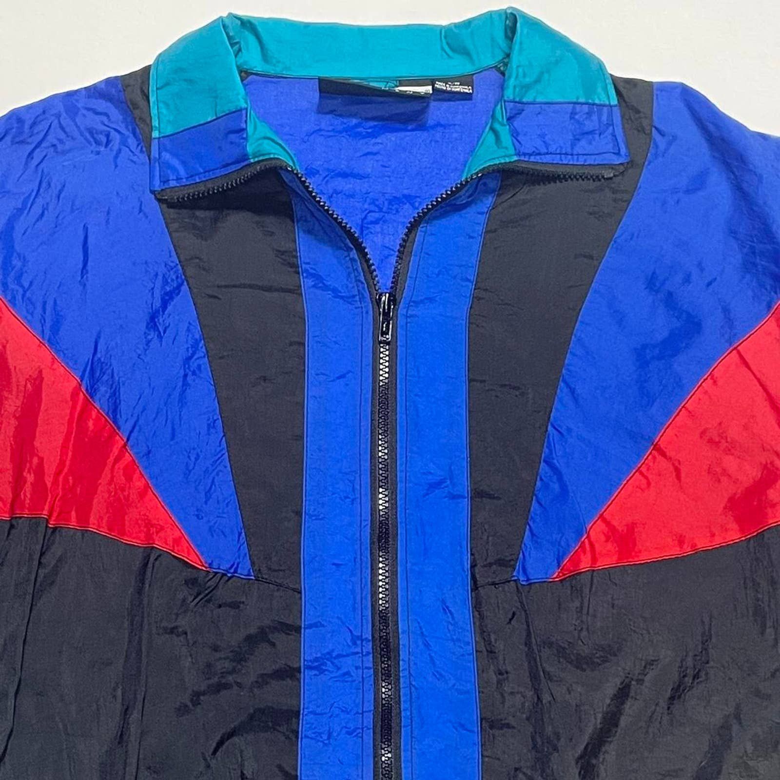 Streetwear NEW Vintage 80s Windbreaker Jacket Voit Color Block MENS XL ...