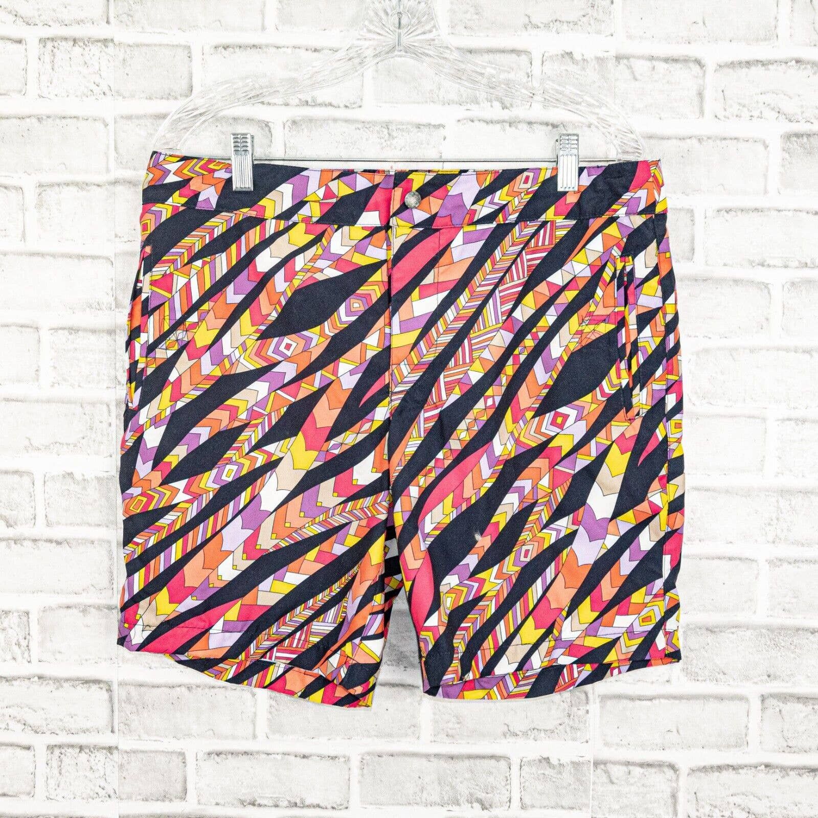 Mr. Turk MR TURK Swim trunks Multi color geo print 60s Mod look | Grailed